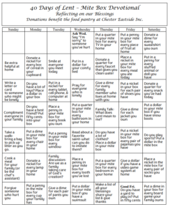 Lent Mite Box Devotional - Saint John's Episcopal Church, Concord